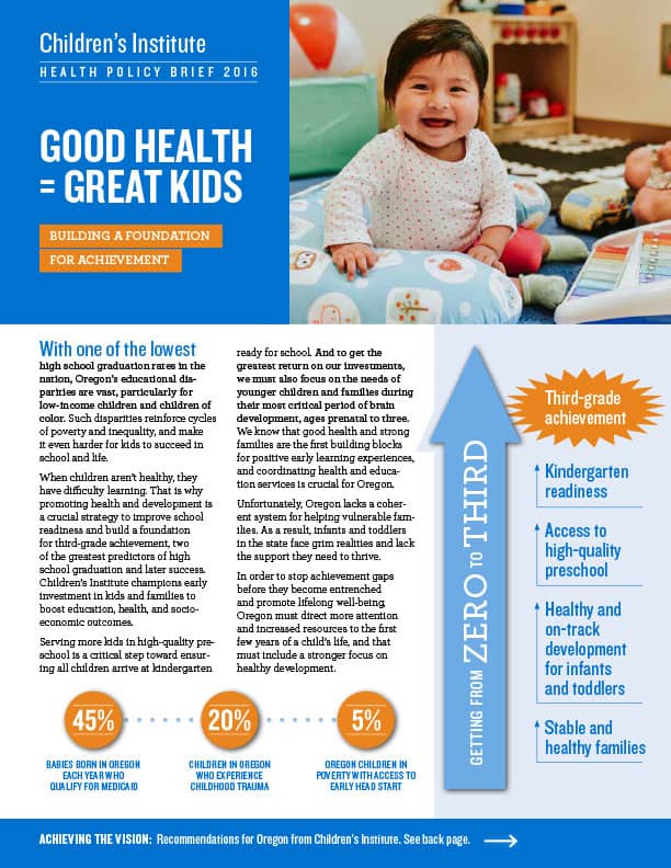 Good Health = Great Kids - Children's Institute
